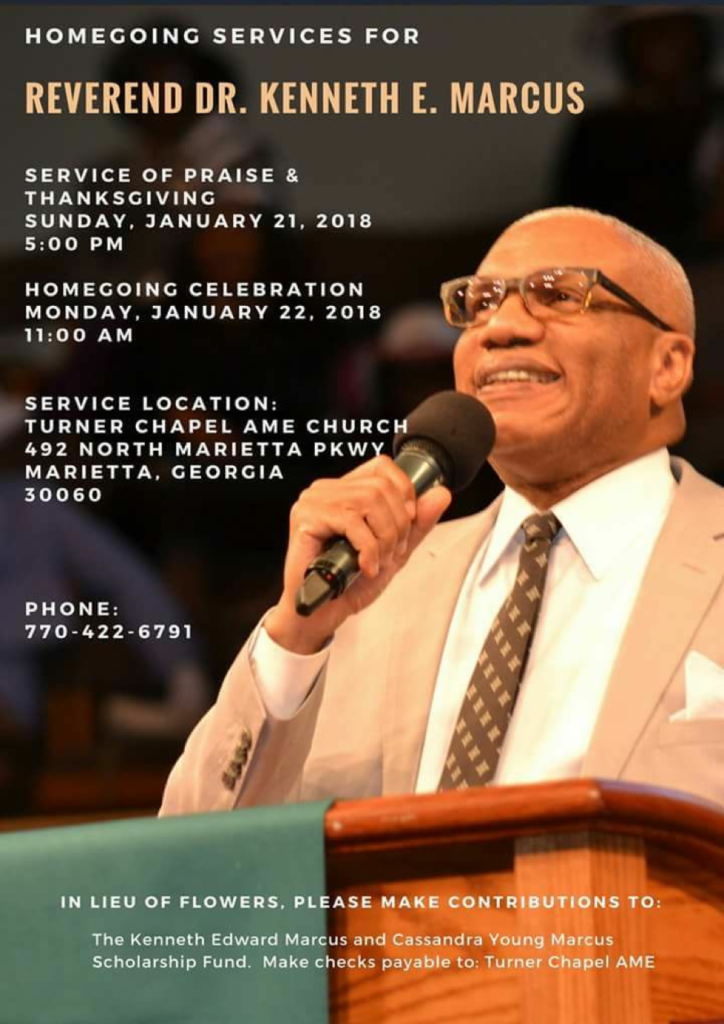Transition of Dr. Kenneth E. Marcus (1954-2018) - AME Church