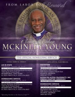 Transition of Senior Bishop McKinley Young - AME Church