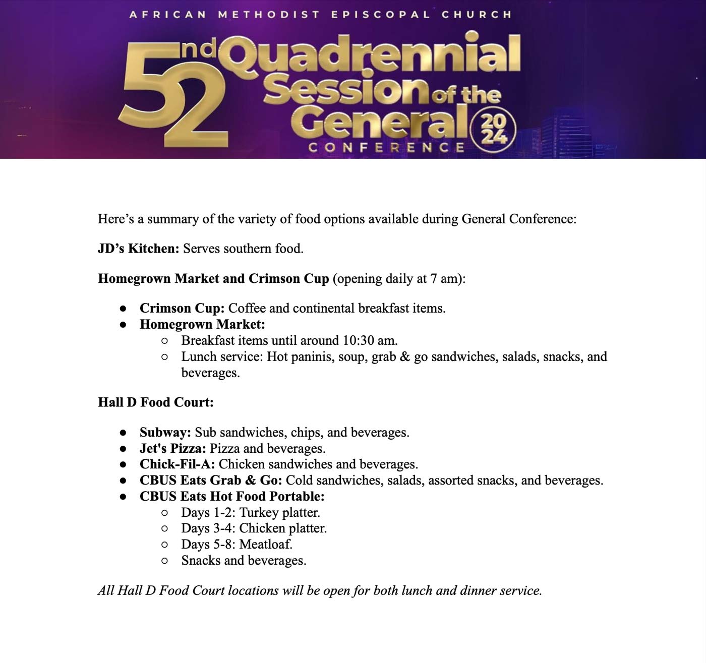 Preparing for General Conference 2024 - AME Church